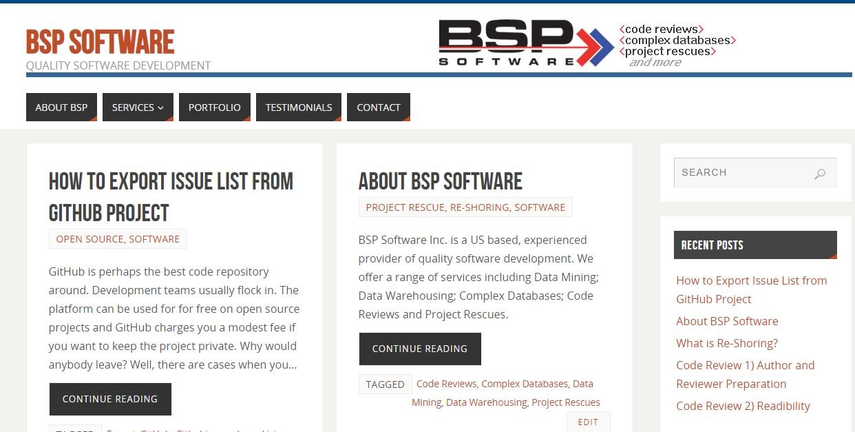 BSP Software content editing
